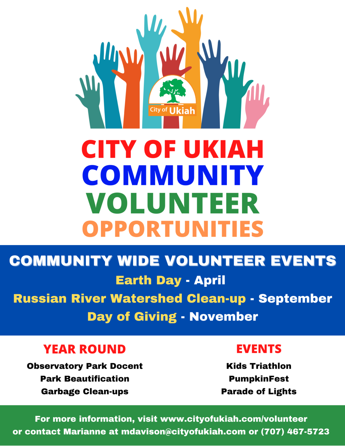 Ukiah Volunteers - City of Ukiah, CA