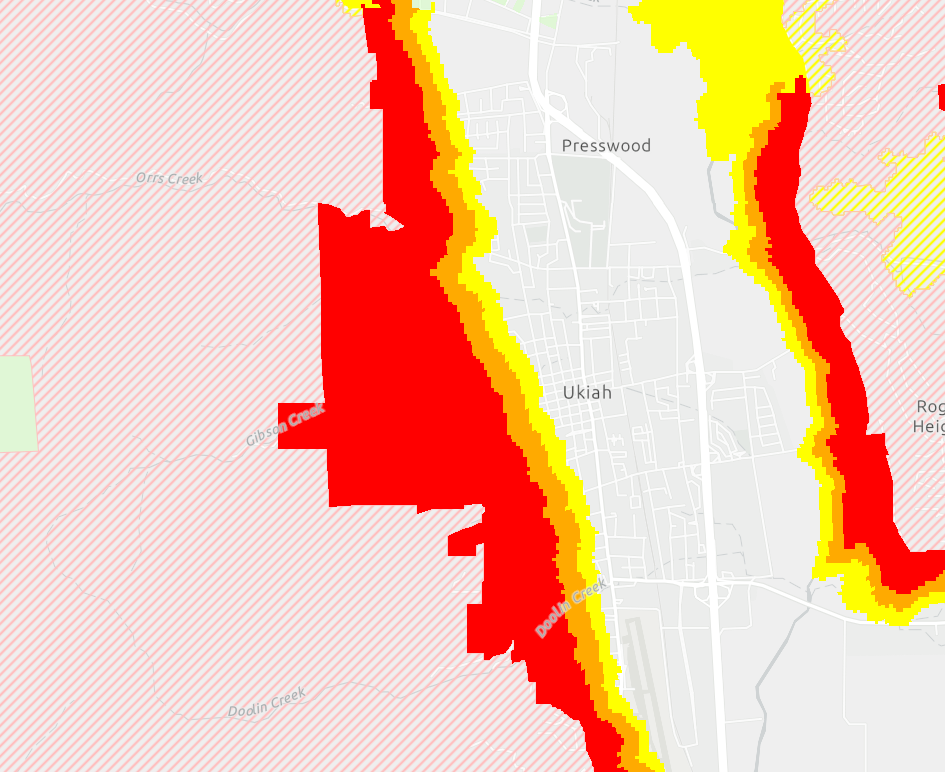 Fire Hazard Severity Zones - City of Ukiah, CA