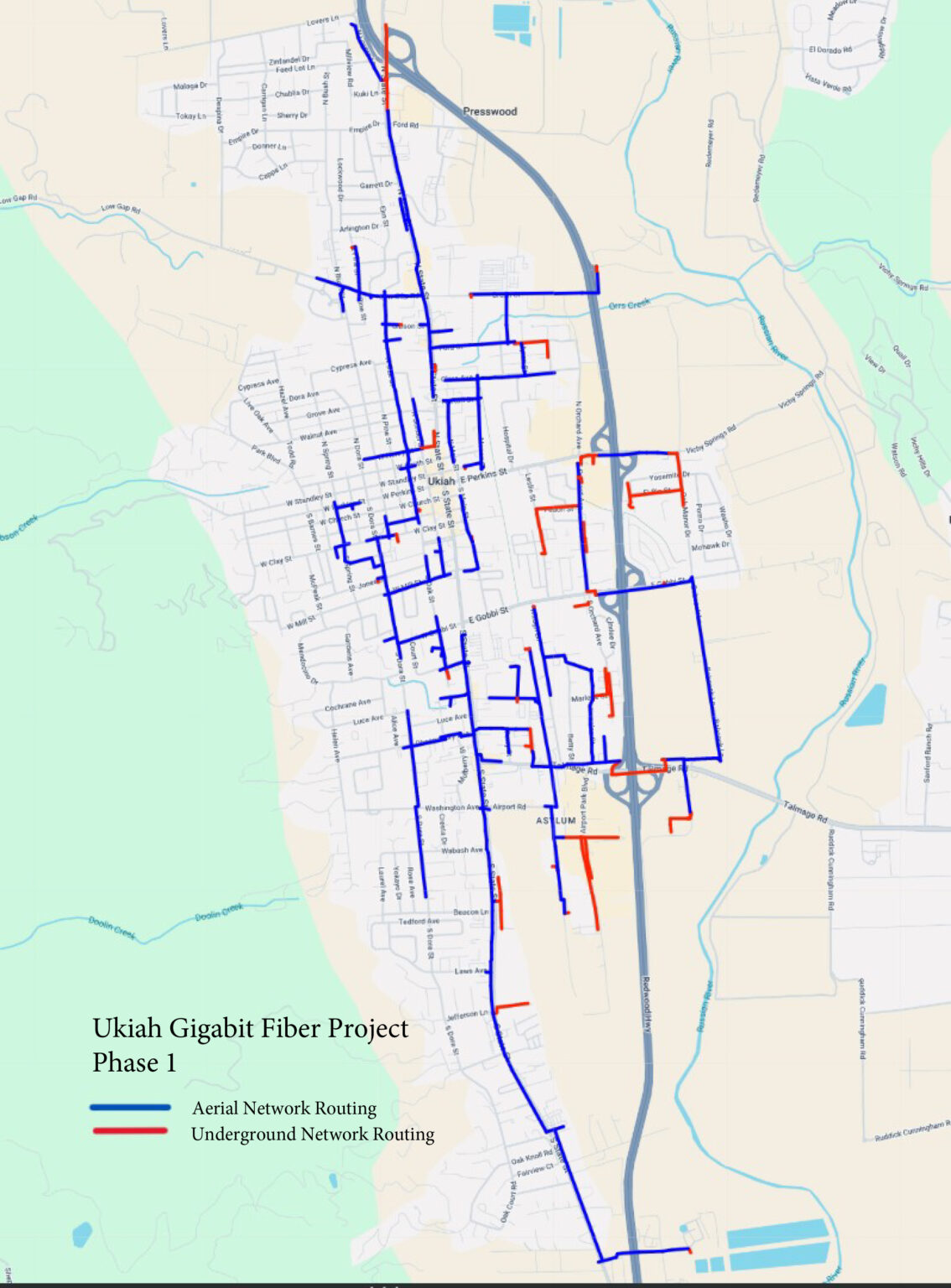 Ukiah Gigabit Fiber Project - City of Ukiah, CA